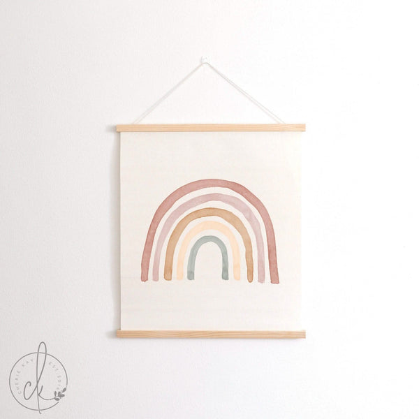 Boho Rainbow | Hanging Canvas Sign | Nursery Wall Decor
